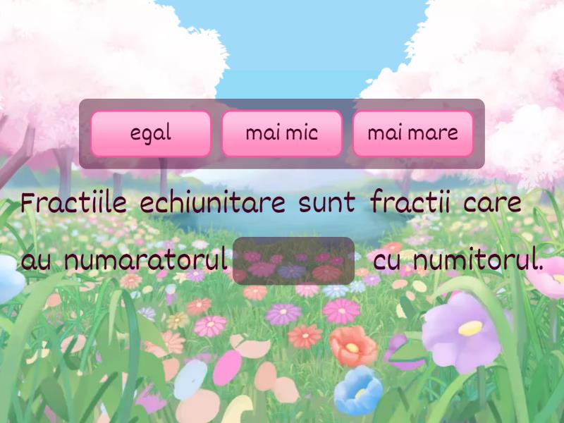 Fractii - Complete the sentence