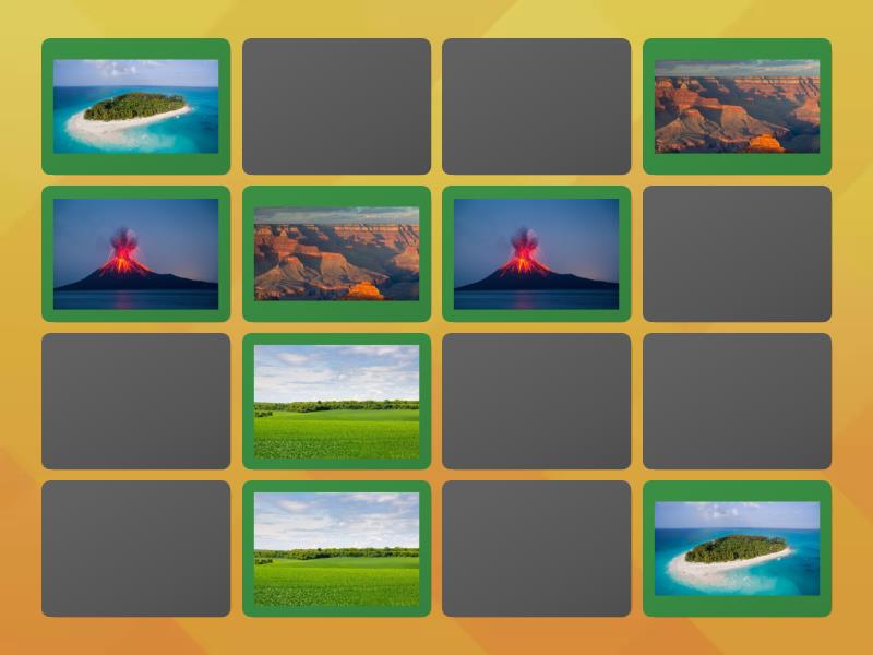 Landforms - Matching pairs