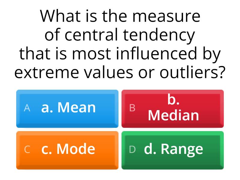 Measures of central tendency - Quiz