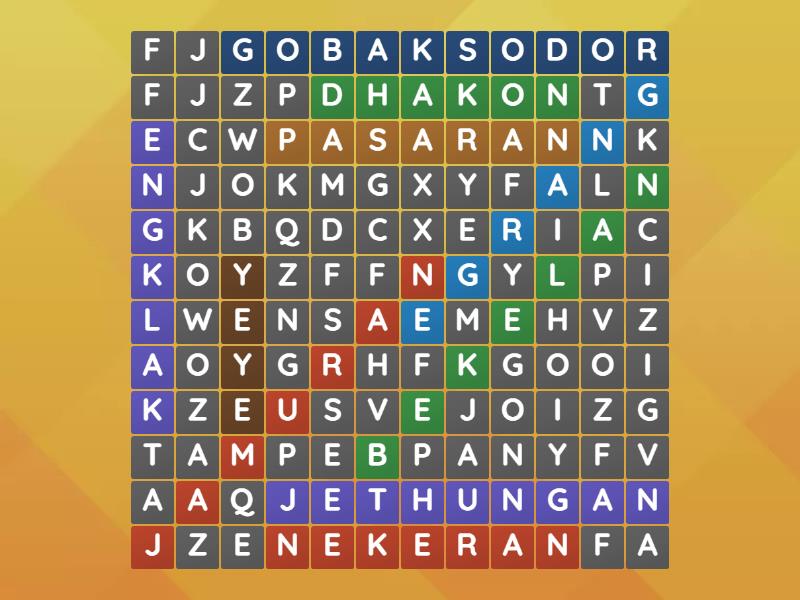 dolanan tradisional - Wordsearch