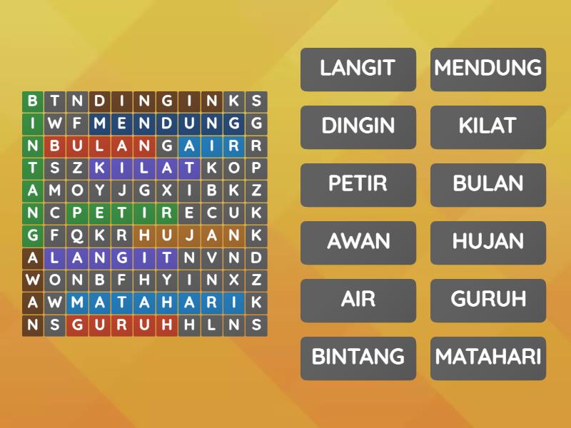 BAHASA INDONESIA - Wordsearch