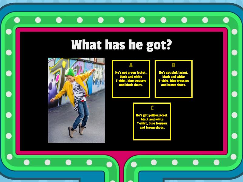 KB1 Unit 8 He/she has got - Gameshow quiz