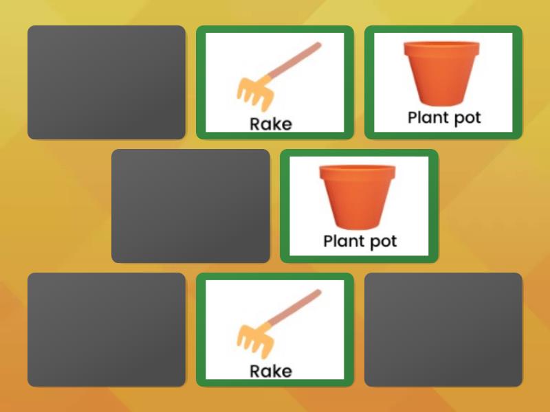 Gardening tools Set 1 - Matching pairs