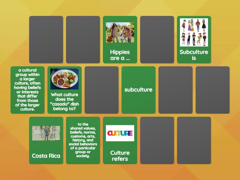 All about culture... - Combine os pares
