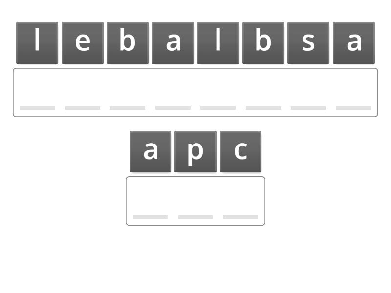 Movers - section 5 Clothes - Anagram