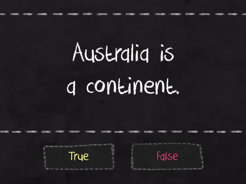 Lesson 2: Australia - True or false