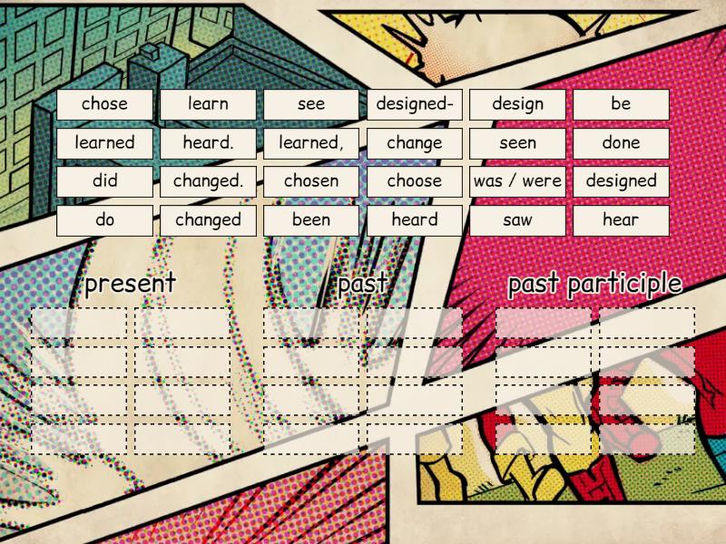 past and past participle - Group sort