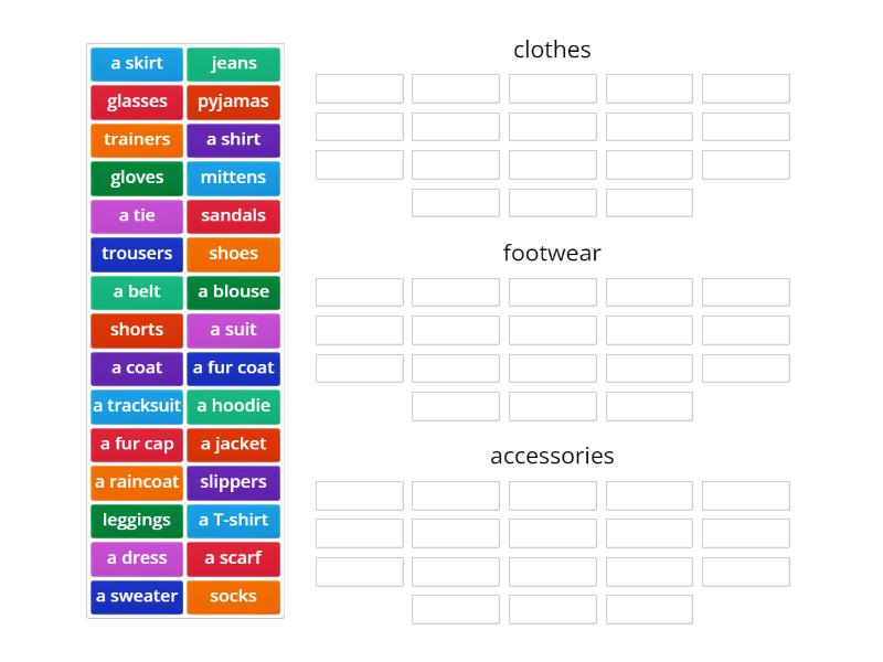 Clothes - Group sort