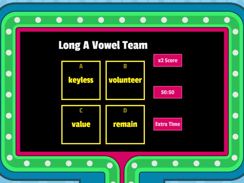 Game Show- Step 9 Double Vowel Syllable Review - Gameshow quiz