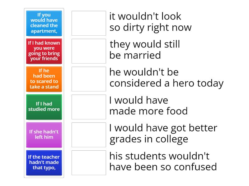 Matching conditionals - Match up