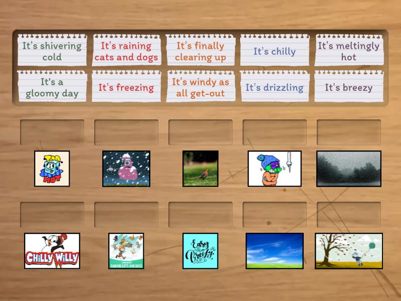Weather expressions - Match up