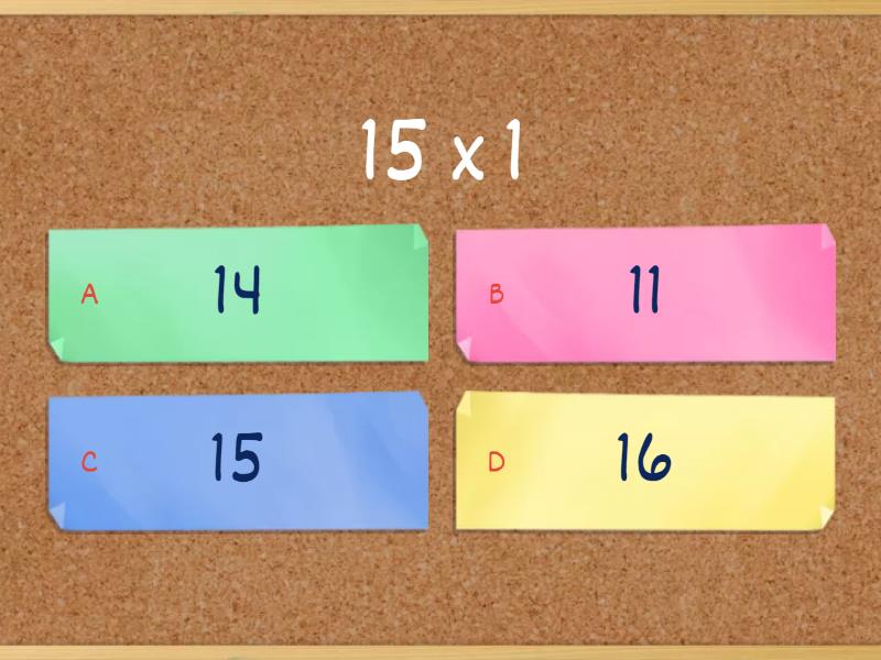 14 & 15 Times Table - Quiz