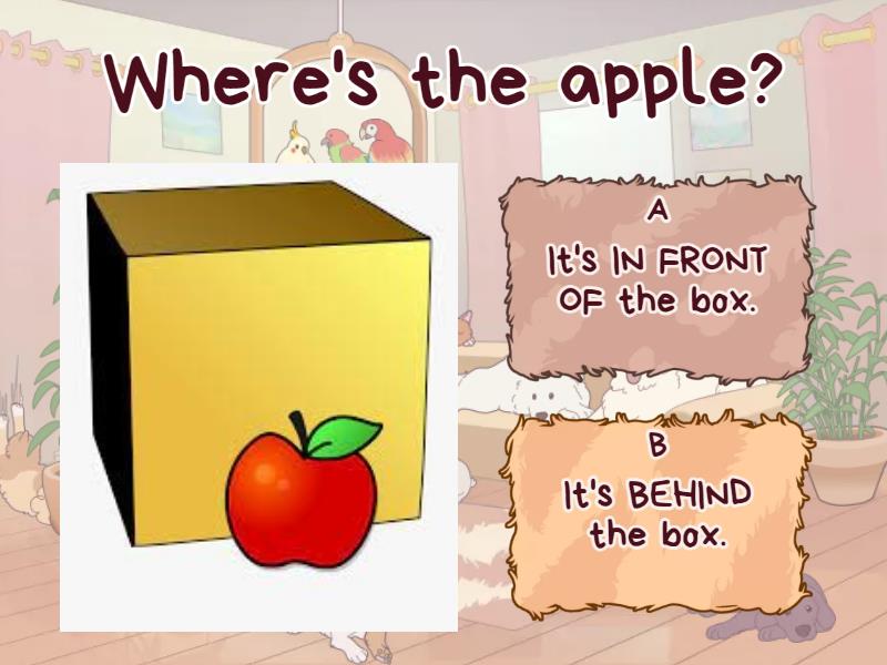 Prepositions of place - Cuestionario