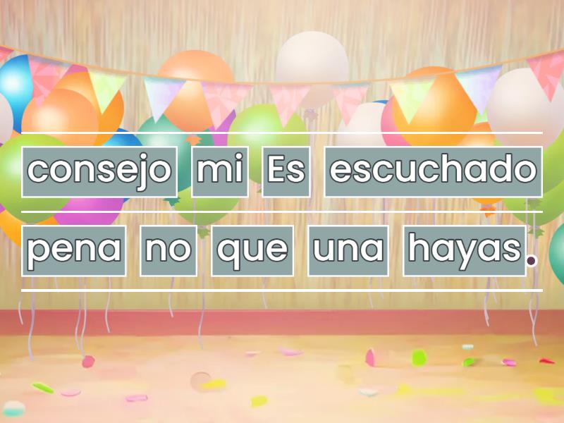 Pretérito perfecto compuesto (subjuntivo) - Reordenar