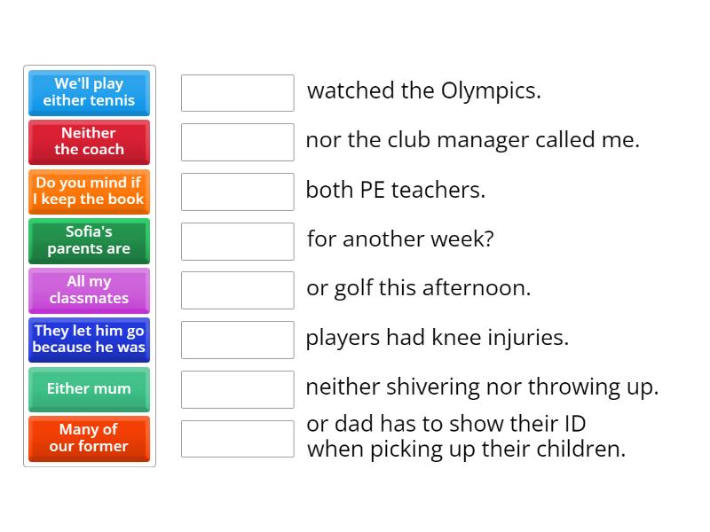 Determiners Impulse 4 - Match up