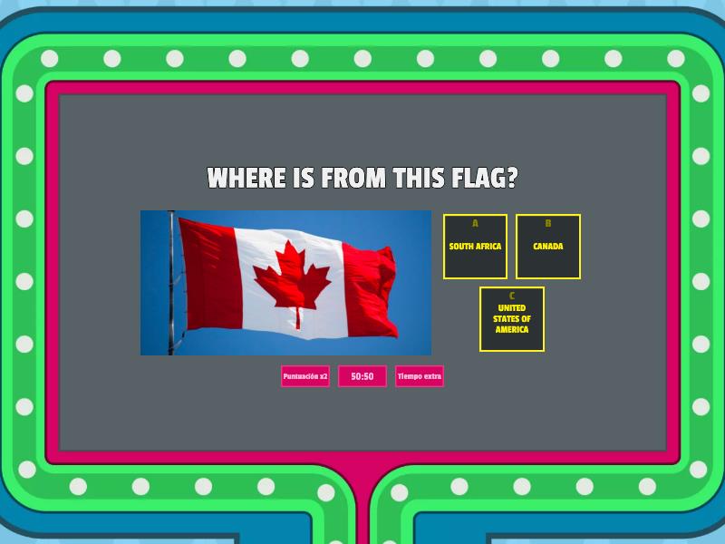 English speakign countries FLAGS - Gameshow quiz