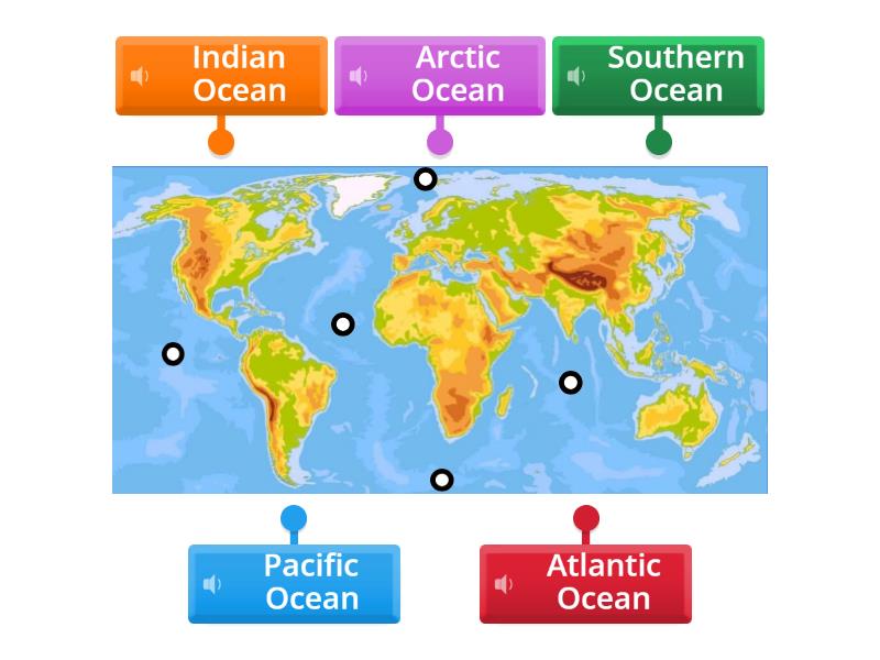 Oceans - Labelled diagram
