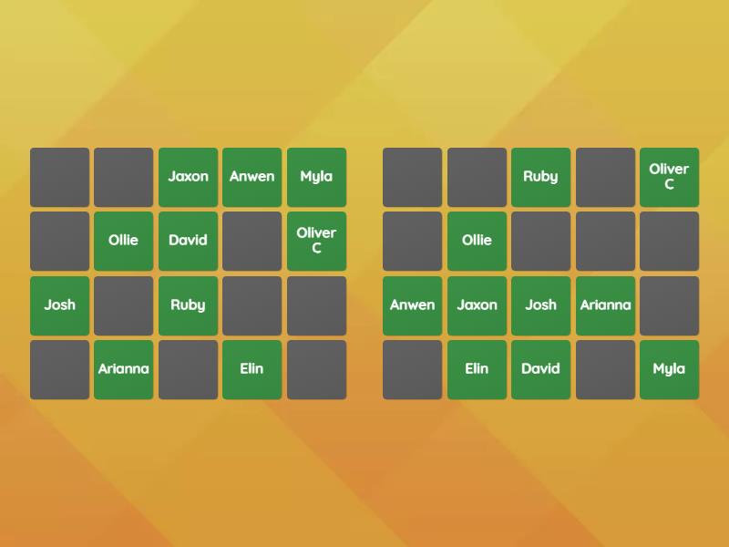 Random Freinds - Matching pairs