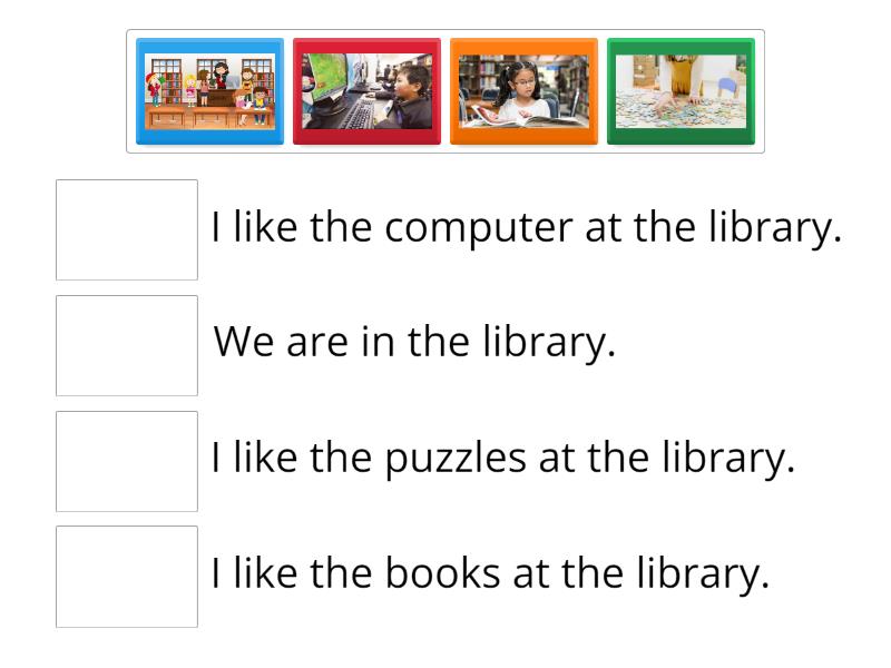 At the Library - Match up