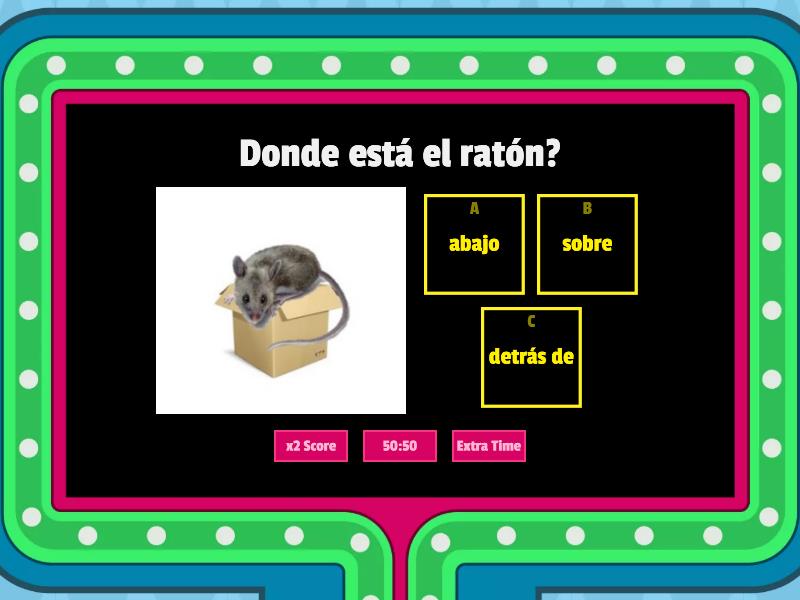 Preposiciones de lugar - Gameshow quiz