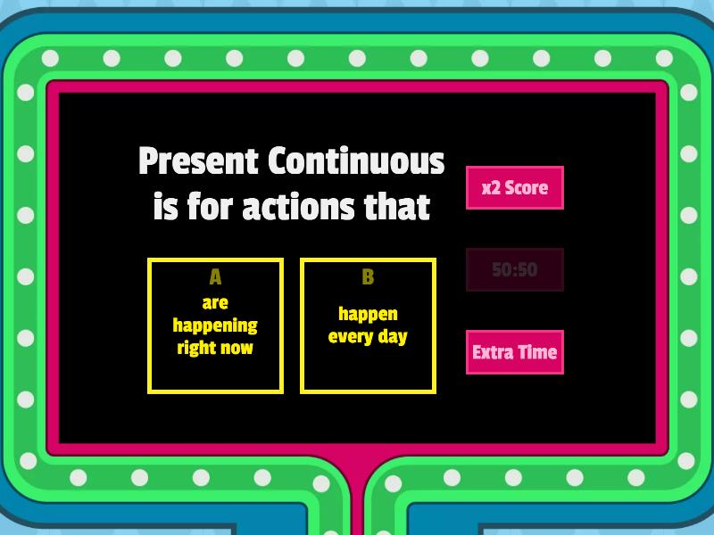 Present Continuous? - Gameshow quiz