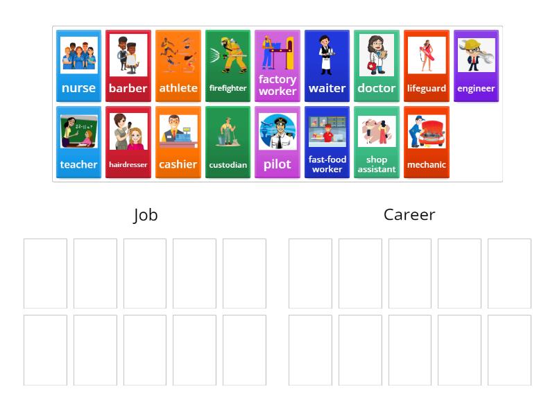 Jobs Versus Careers - Group sort