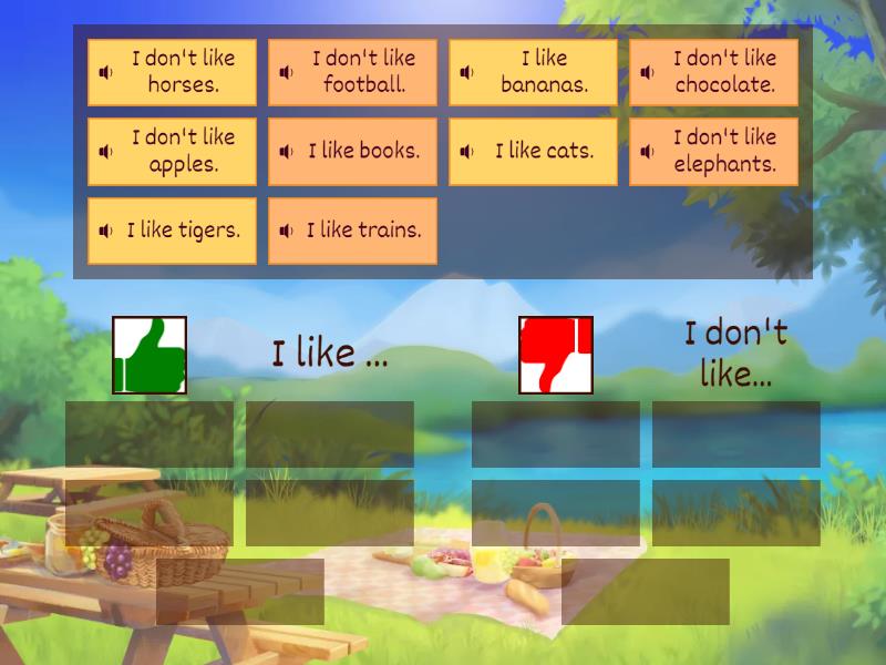 Like/don't like - Group sort