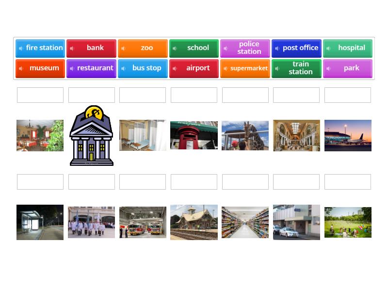 Places in Town - Match up