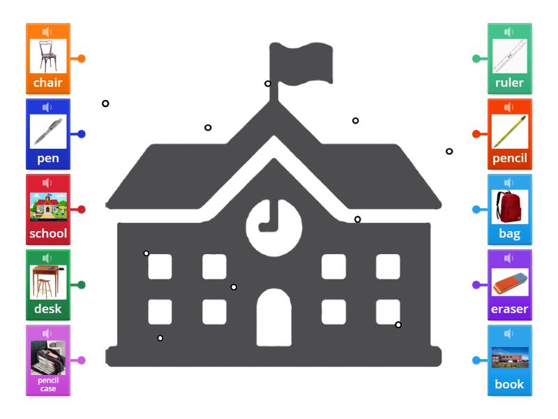school objects - Labelled diagram