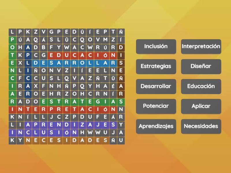 Sopa de letras competencias lsm - Wordsearch
