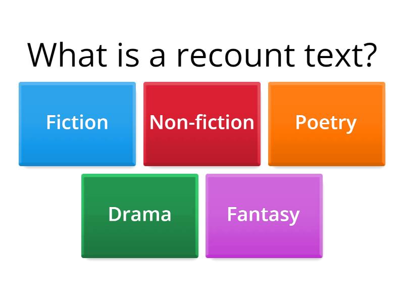 Recount Text Pre-Assessment - Quiz