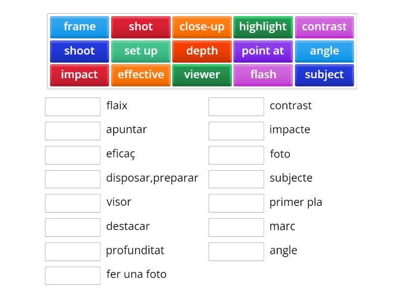 Synchronize 4 - Unit 4 Vocabulary - Match up