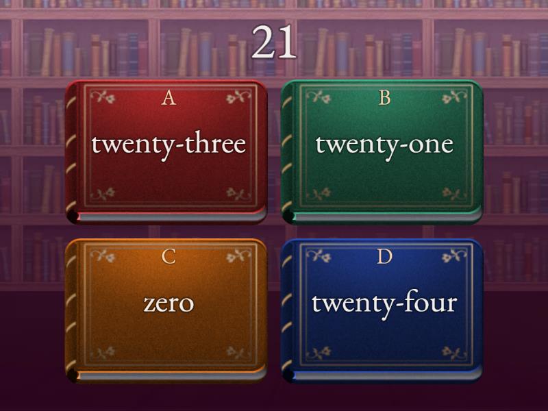 quiz numbers from 20 to 30 - Test