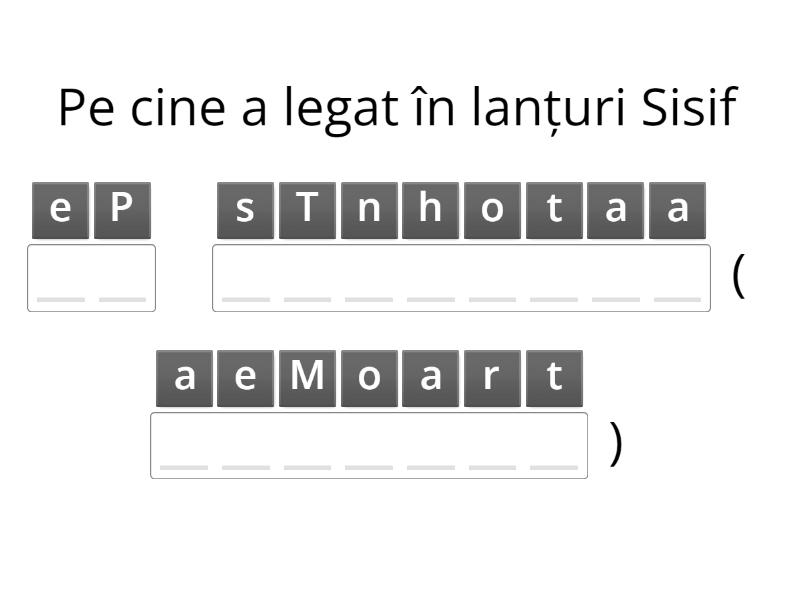 Mitul lui Sisif - Anagram