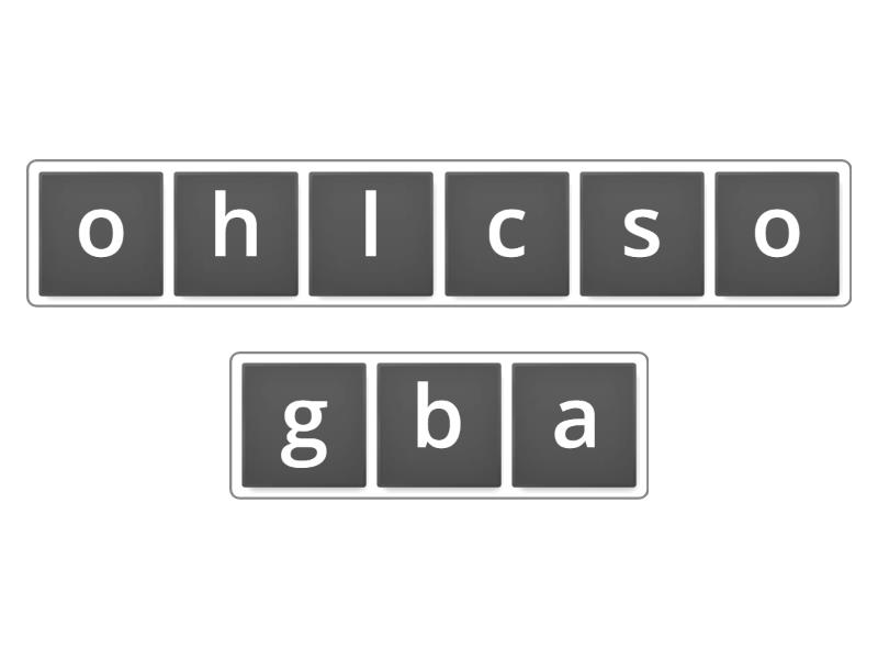 Classroom Objects Word Scramble! - Anagrama