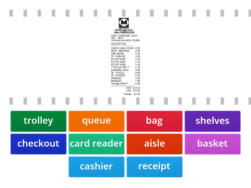 At the supermarket - Find the match