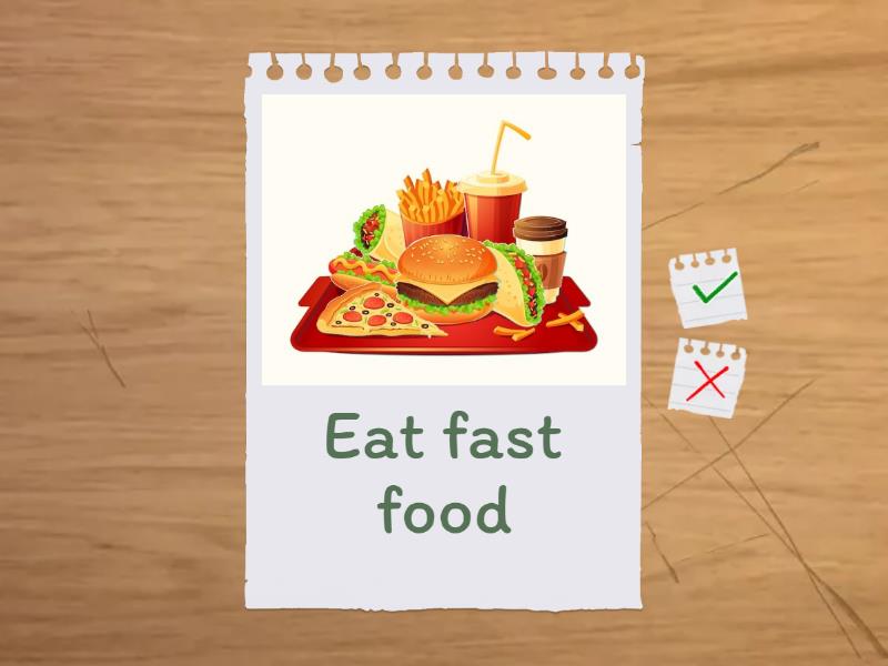 Healthy habits - Flash cards
