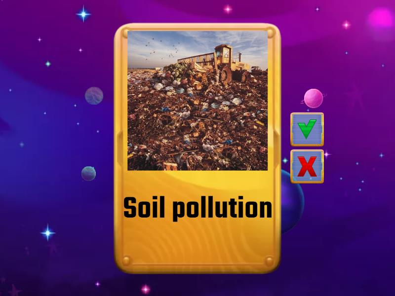 Types of pollution - Flash cards