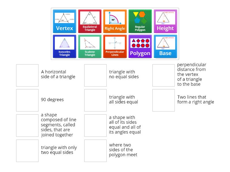Triangle Vocabulary - Match up
