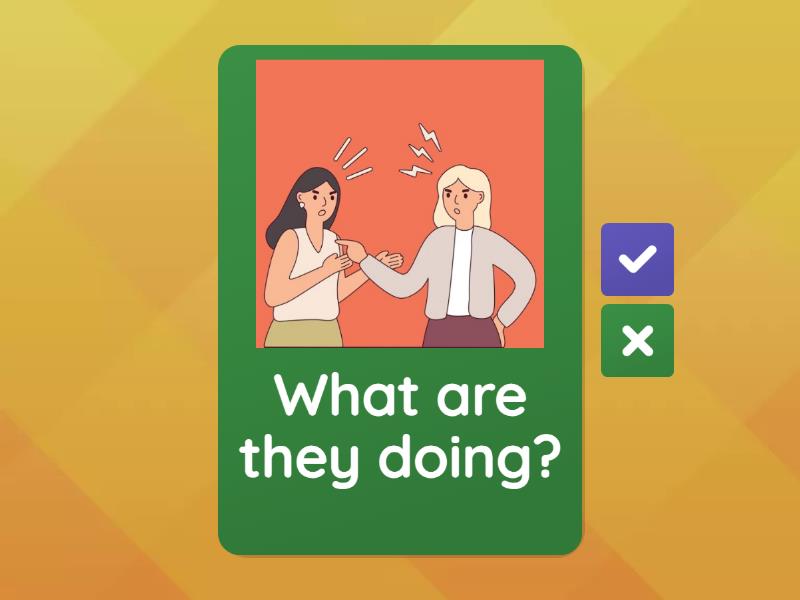 Present Continuous - Flash cards