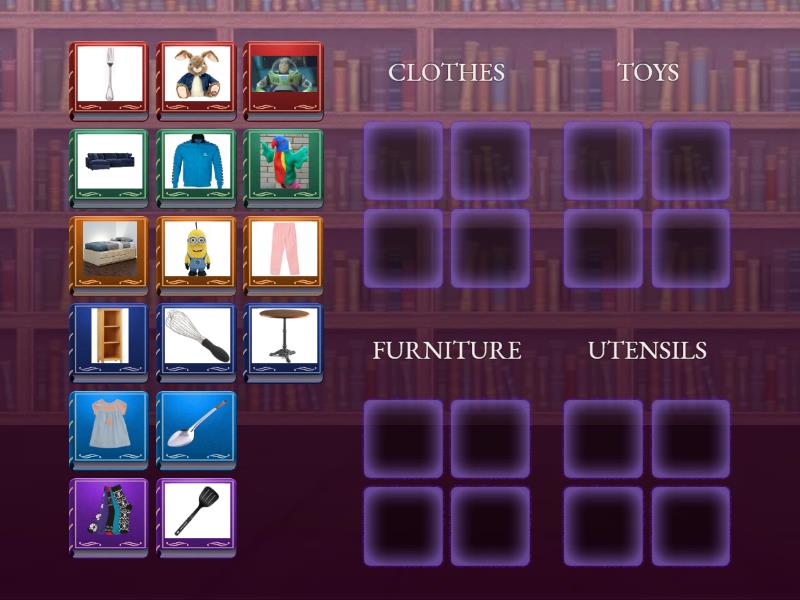 Classifying and sorting objects - Ordenar por grupo