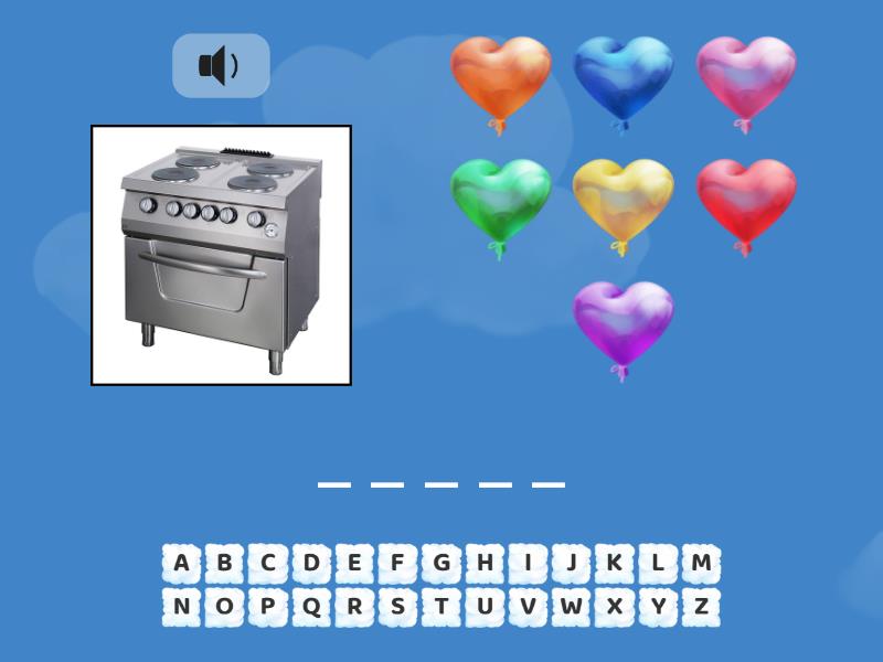 Kitchen spelling - Hangman