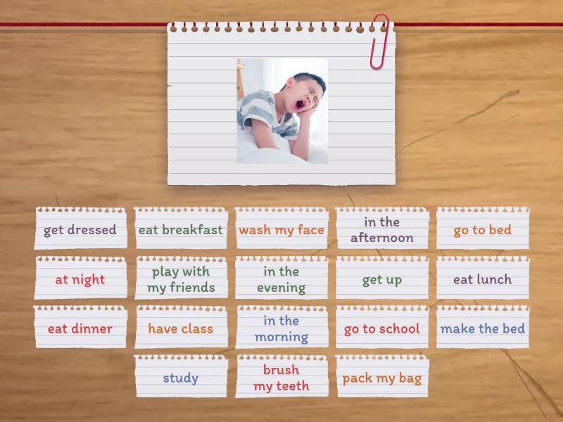 EOW 2 Unit 6 Vocabulary - Find the match