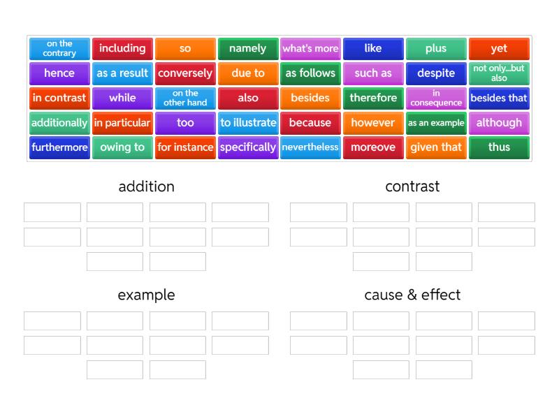Cohesive devices 1 - Group sort