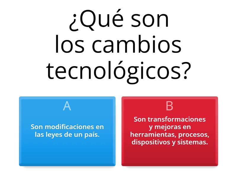 Cambios Tecnológicos: - Cuestionario