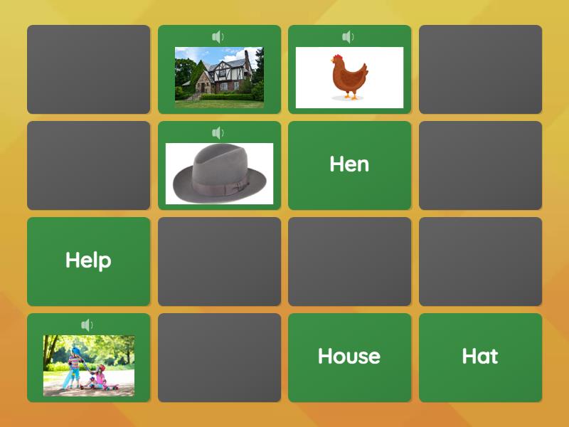 Phonics H - Matching pairs