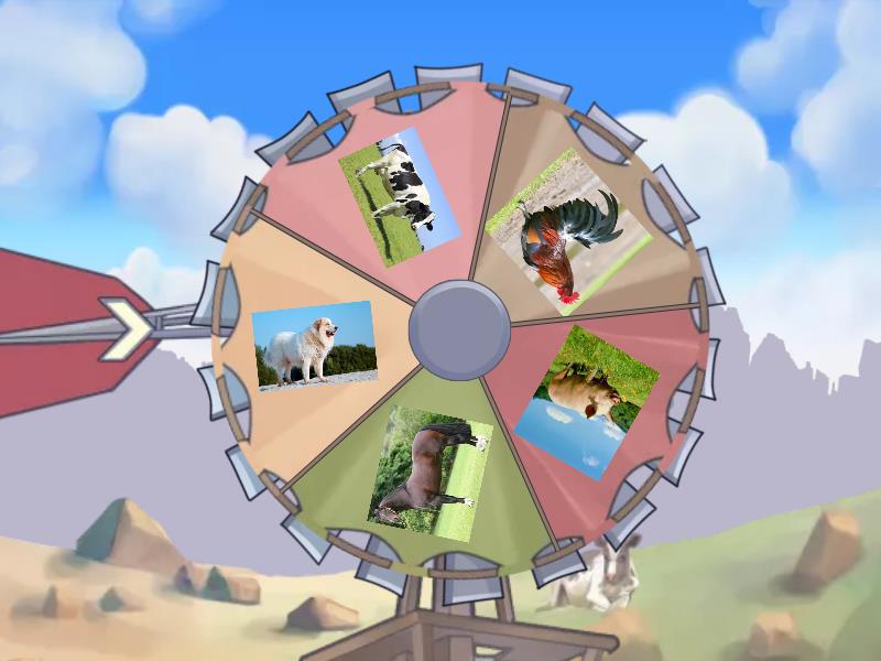 Ruleta de los animales de granja - Spin the wheel