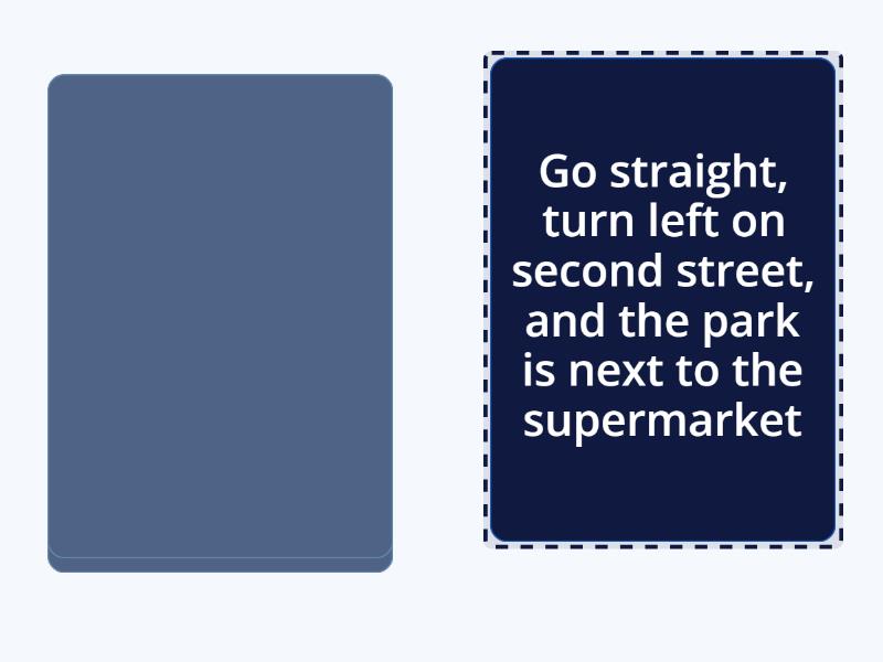 Giving Directions 1 - Speaking cards