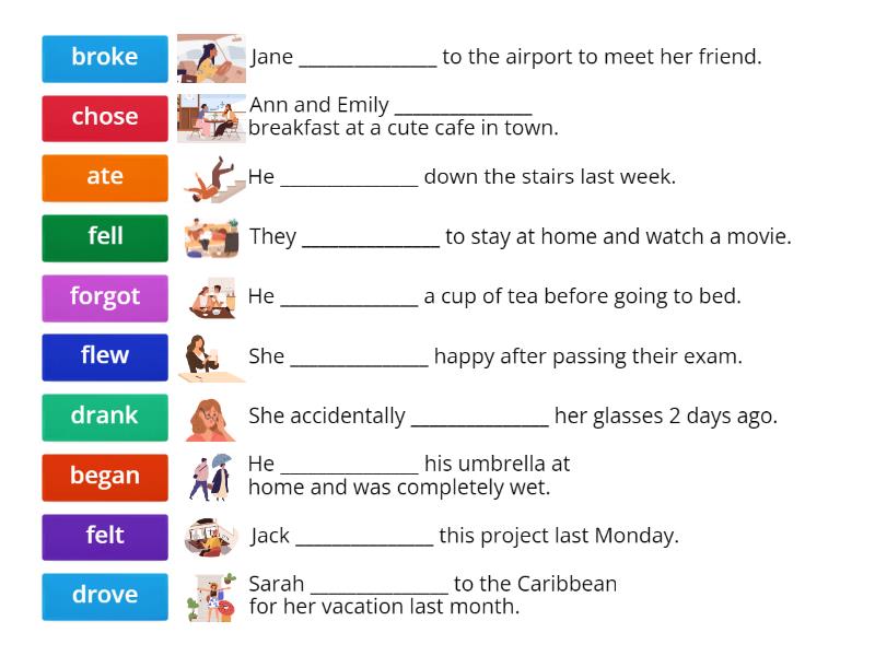 Irregular Verbs - Unscramble