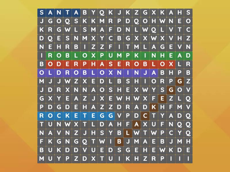 ROBLOX THE Outsiders. - Caça-palavras